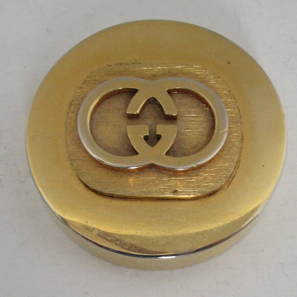 Gucci | Office | Vintage Gucci Logo Heavy Brass Paperweight | Poshmark